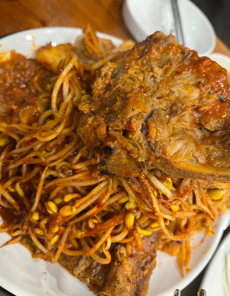 오준이네감자탕 삼각지 매운 숯불 뼈찜 네이버 블로그