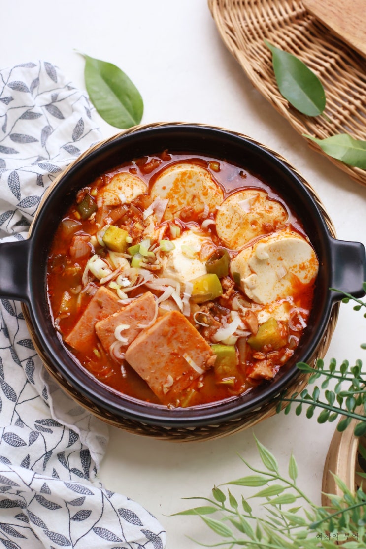 스팸 순두부찌개 끓이는법 류수영 순두부찌개 레시피 양념 재료 스팸요리 네이버 블로그