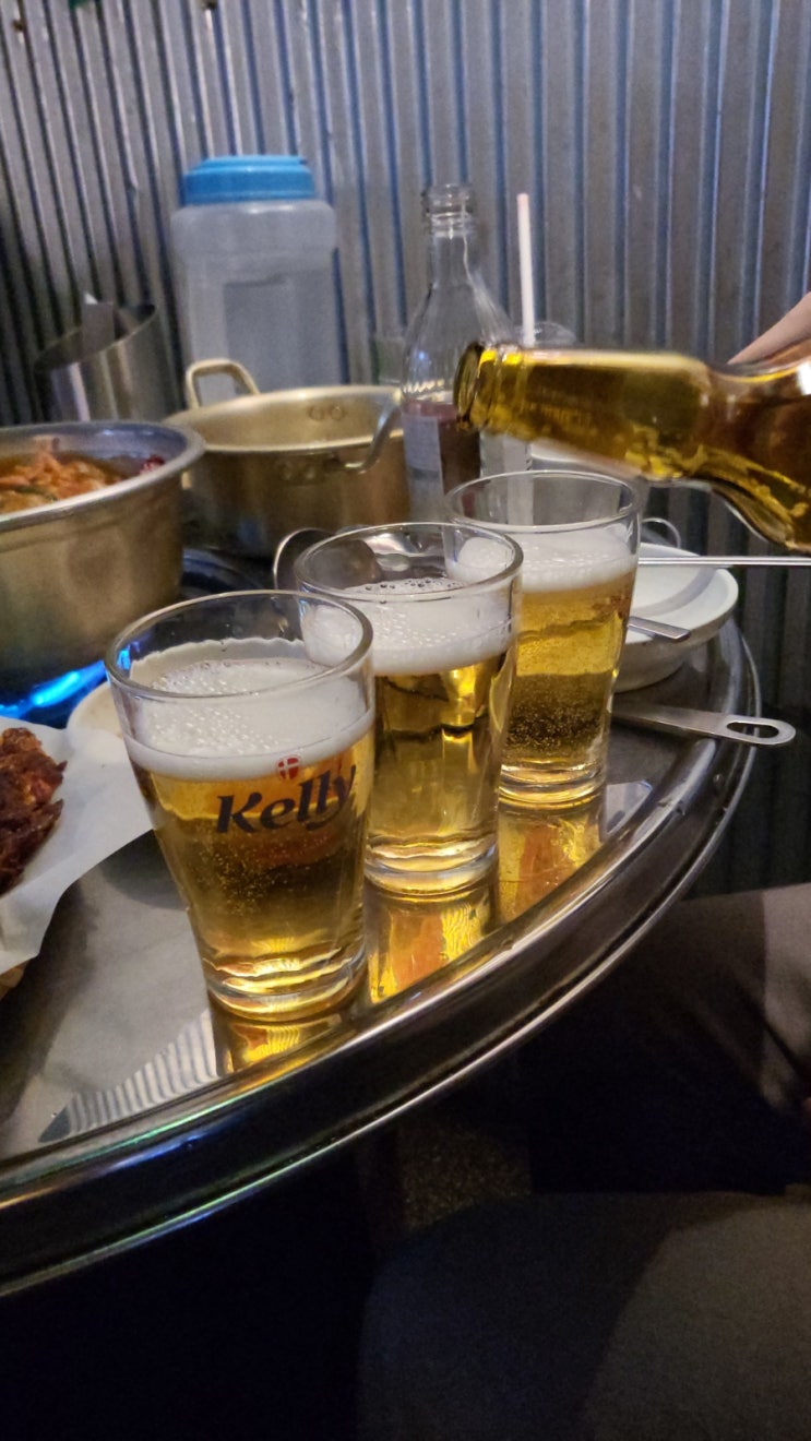 고기전이 특히 맛있는 강남구청역 술집 한사발포차 : 네이버 블로그