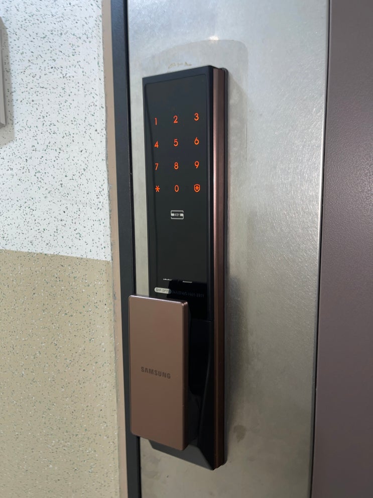 망미동열쇠 수영구 현관문 도어락 교체 수영강변이편한세상 SHP-DP751 설치 : 네이버 블로그