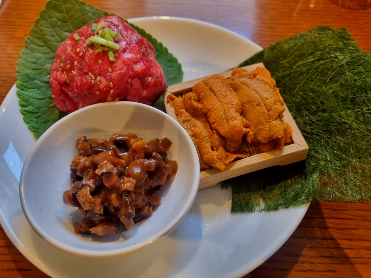 을지로 맛집잘빠진메밀 들기름막국수와 우니육회 한판 네이버 블로그