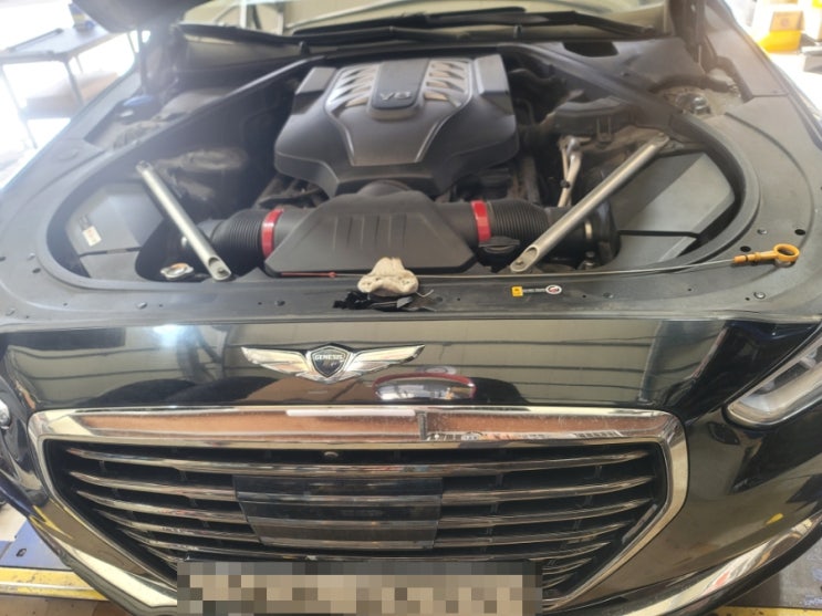 V8 5.0 브레이크 소음. EQ900 G90. 엔진오일 교환 등 : 네이버 블로그