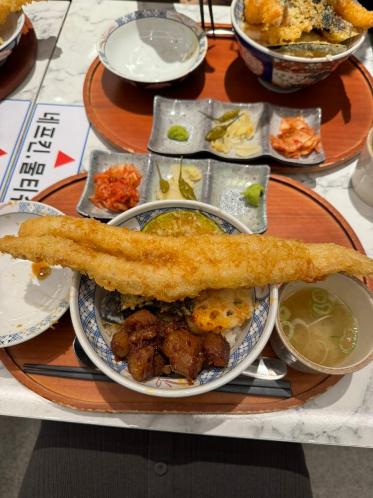 마츠노하나 내돈내산 더현대서울 텐동 맛집 여의도 직장인 푸짐한 특식 여의도 텐동 네이버 블로그