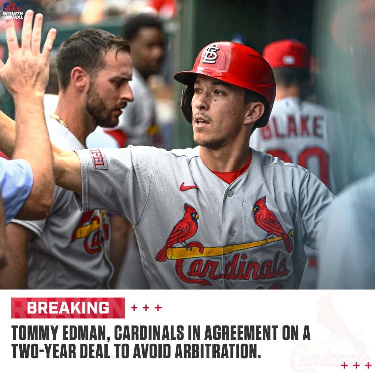 토미 에드먼 (Tommy Edman)과 2년 1650만달러의 계약을 맺은 세인트루이스 카디널스 : 네이버 블로그