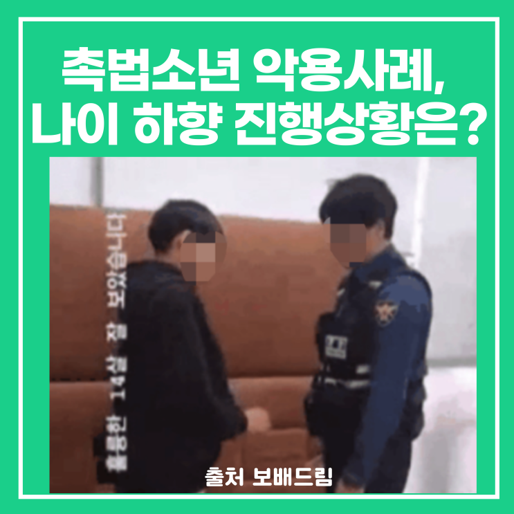 촉법소년 악용사례 나이 하향 진행상황은 네이버 블로그