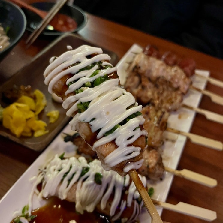 가산디지털단지역 술집 추천 분위기 좋은 꼬치 맛집 야키토리쿠모 추천꼬치 어묵우동 후기 네이버 블로그
