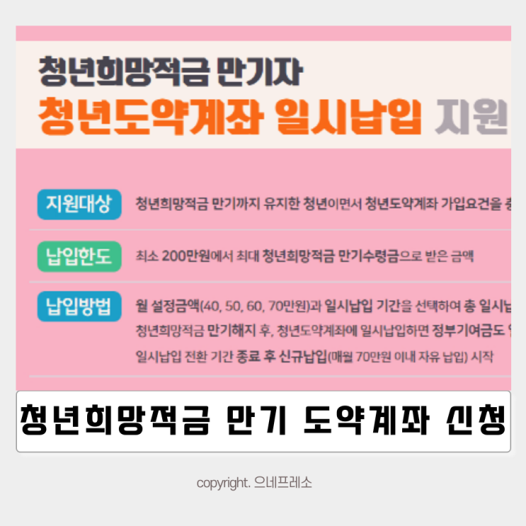 청년희망적금 만기 청년도약계좌 환승 일시납입 신청방법 국민은행 가입대상 신청기간 납입금액 네이버 블로그
