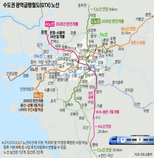 GTX 노선도 확정! 가장 수혜지역은 여깁니다~ : 네이버 블로그