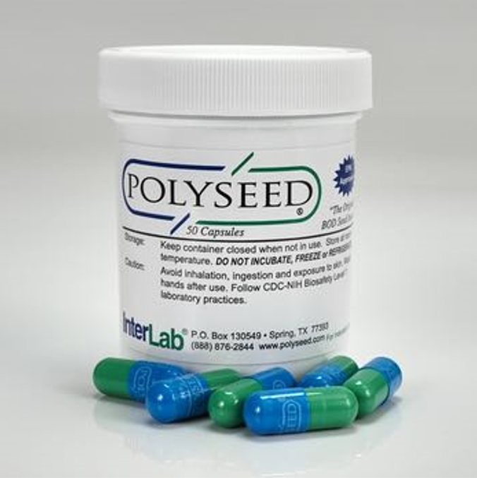 HACH 2918700 BOD Seed Inoculum, Polyseed, pk/50 capsules 하크 29187-00 식종 ...