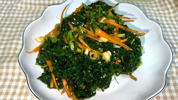 파래무침 만드는 법 알토란 파래무침 맛있게 무치는법 백종원 파래무침 황금레시피 반찬 만들기 2월 명절밑반찬 네이버 블로그