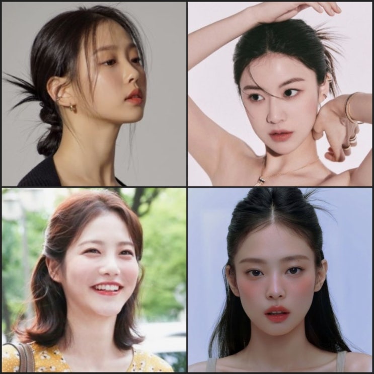 로우번 여자 중단발 긴머리 가시 로우번 쉽게 예쁘게 묶기 똥머리 반묶음 묶는 방법 네이버 블로그