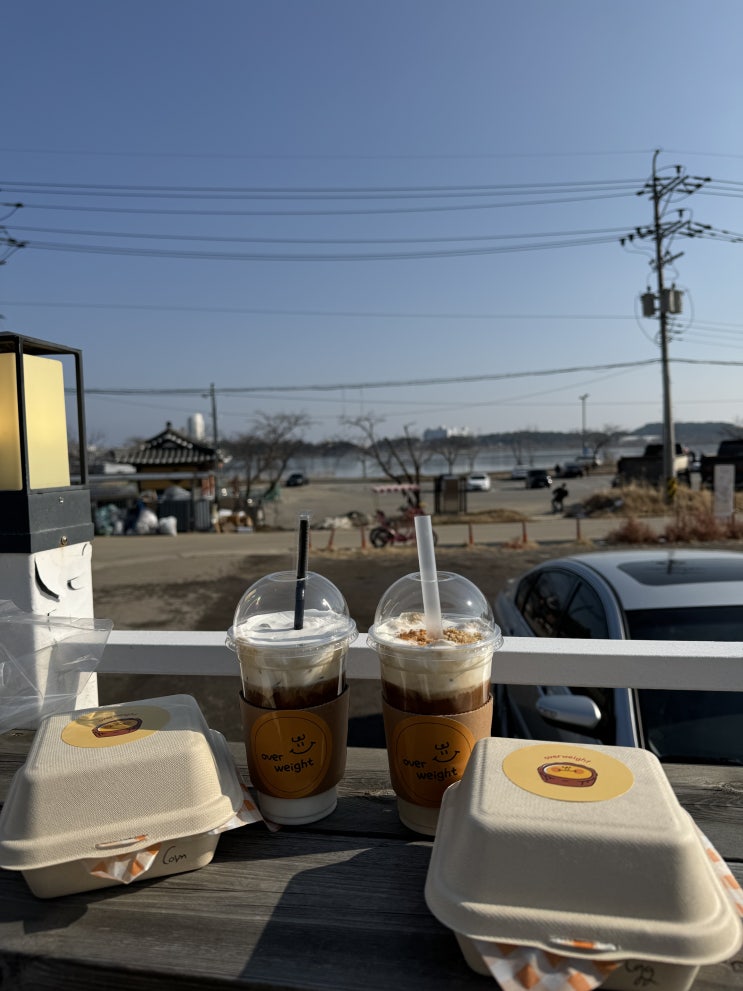 경포대카페 초당옥수수타르트 맛집 오버웨잇 강릉본점 네이버 블로그