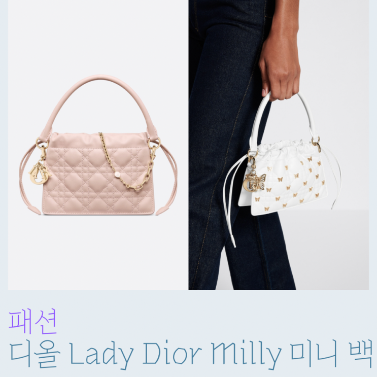 [백] 디올 Lady Dior Milly 미니 백 | 컬러, 사이즈 및 가격 정보 : 네이버 블로그