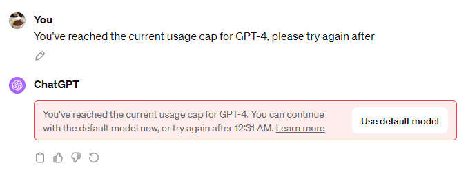 [ChatGPT] You've reached the current usage cap for GPT-4, please try again after : 네이버 블로그