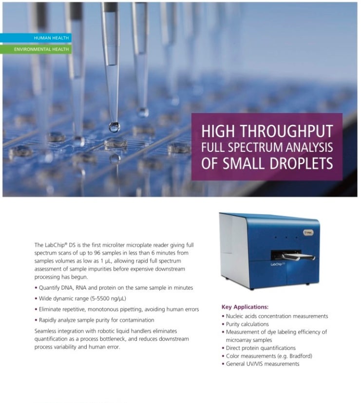 [엔바이오랩]-Revvity / LabChip DS / DNA, RNA, Protein 1uL Sample 96개를 6분 이내에 ...