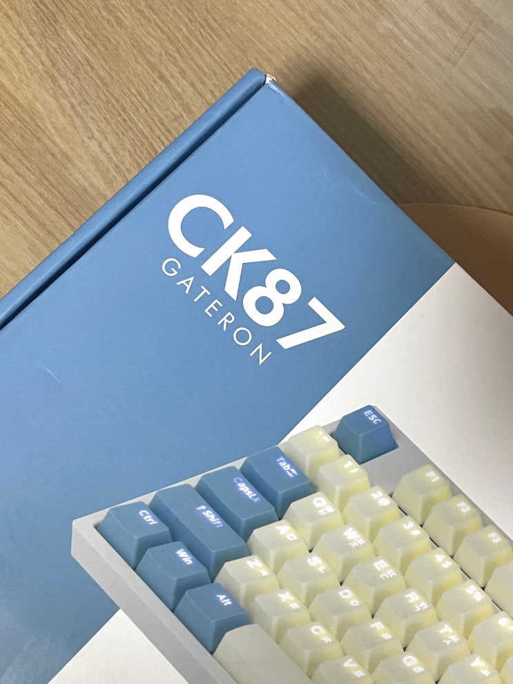 COX 콕스 CK87 게이트론 LED 게이밍 기계식 키보드(청축 크림 블루 텐키리스) 사용 후기 : 네이버 블로그