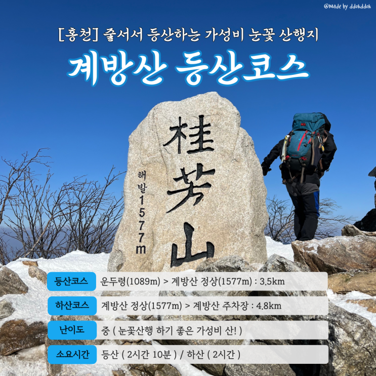 등산 등린이 등산코스 눈꽃도 많지만 눈꽃만큼 사람도 많은 겨울 산행지 계방산 등산코스 소요시간 난이도 등산초보