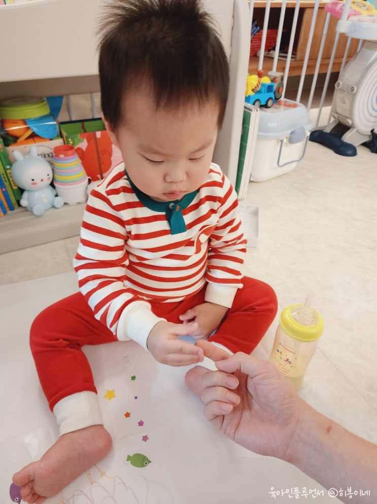 19개월 아기 놀이 엄마랑 재밌는 다이소 집콕놀이 네이버 블로그