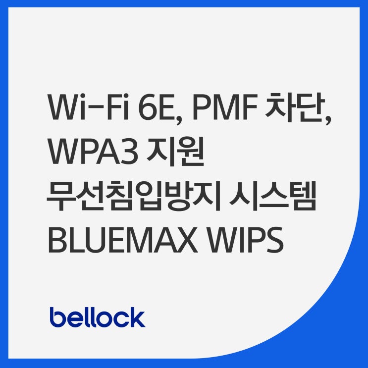 [벨로크] BLUEMAX WIPS - Wi-Fi 6E, PMF 차단, WPA3 지원 무선침입방지 시스템 : 네이버 블로그