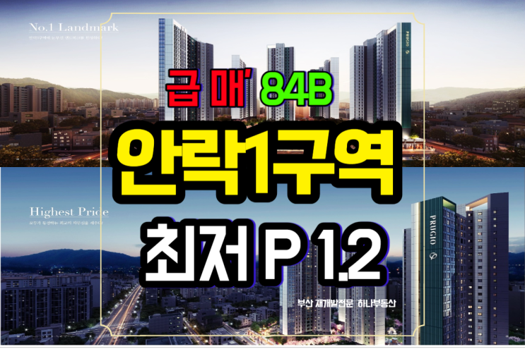 충렬시영 안락1구역 재건축 푸르지오 84B입주권 P1.2 인수가 1.7 : 네이버 블로그