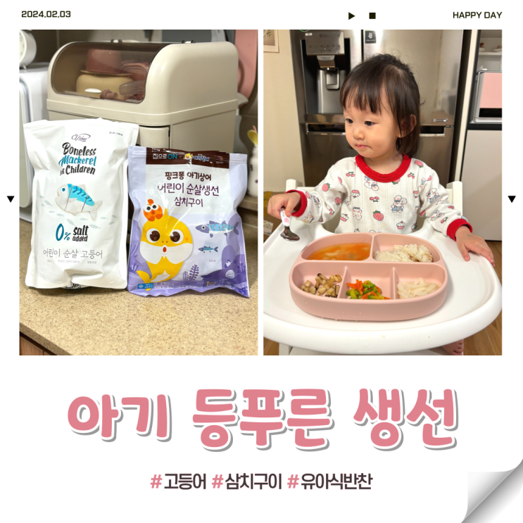 유아식 아기생선 컬리 순살 고등어 핑크퐁 삼치구이 네이버 블로그