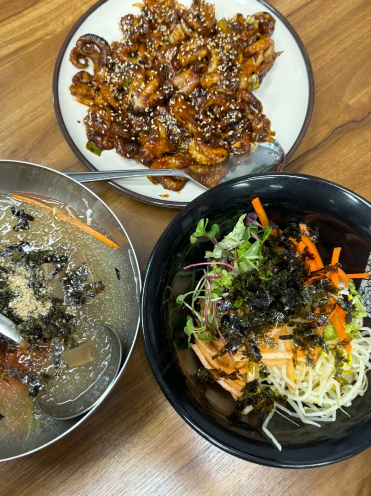 이천에서 냉면하면 여기지 매콤한 쭈꾸미까지 맛있는 설봉공원 맛집 이천 신기칡냉면 네이버 블로그