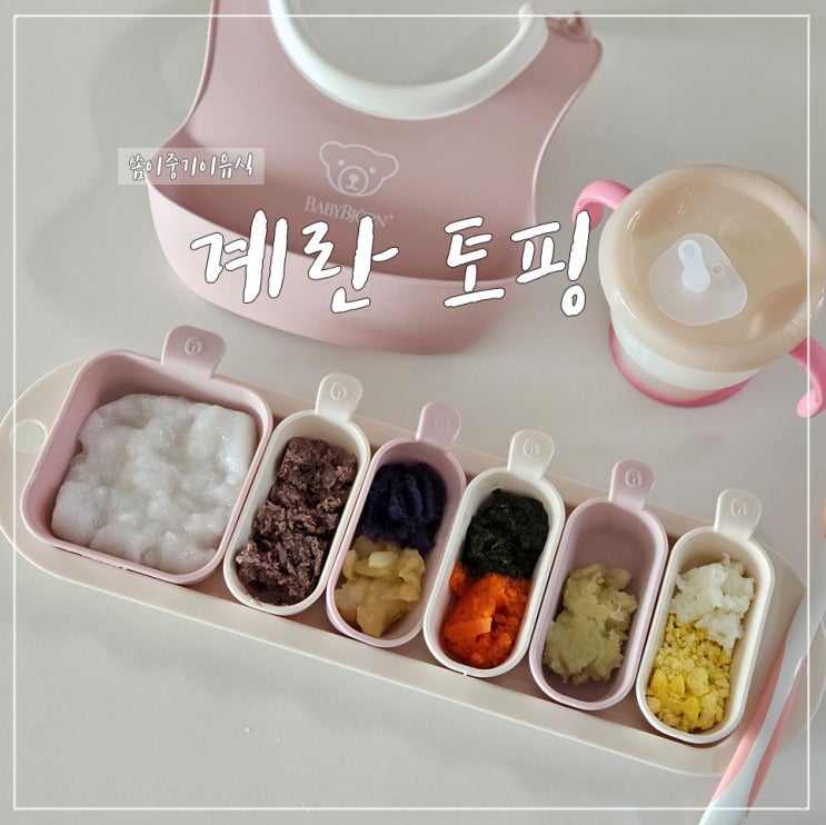 중기이유식 7일~8일 계란 큐브 만들기 노른자흰자 알레르기테스트 네이버 블로그