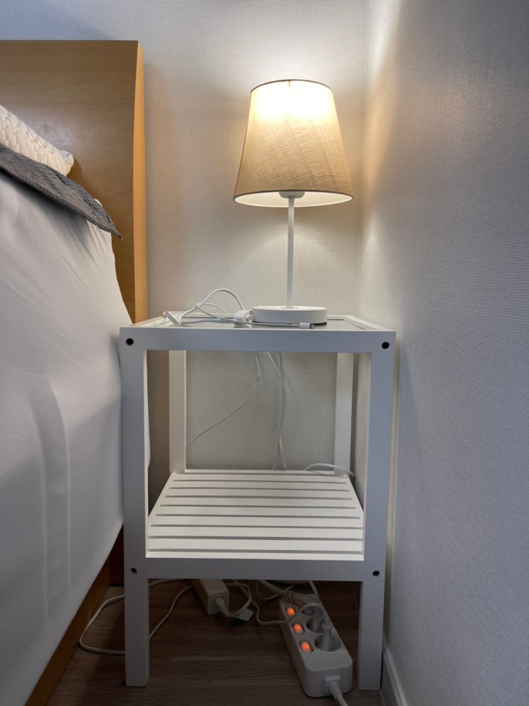 오늘의집에서 구매한 저렴한 제이픽스 원목 침대협탁 후기 : 네이버 블로그