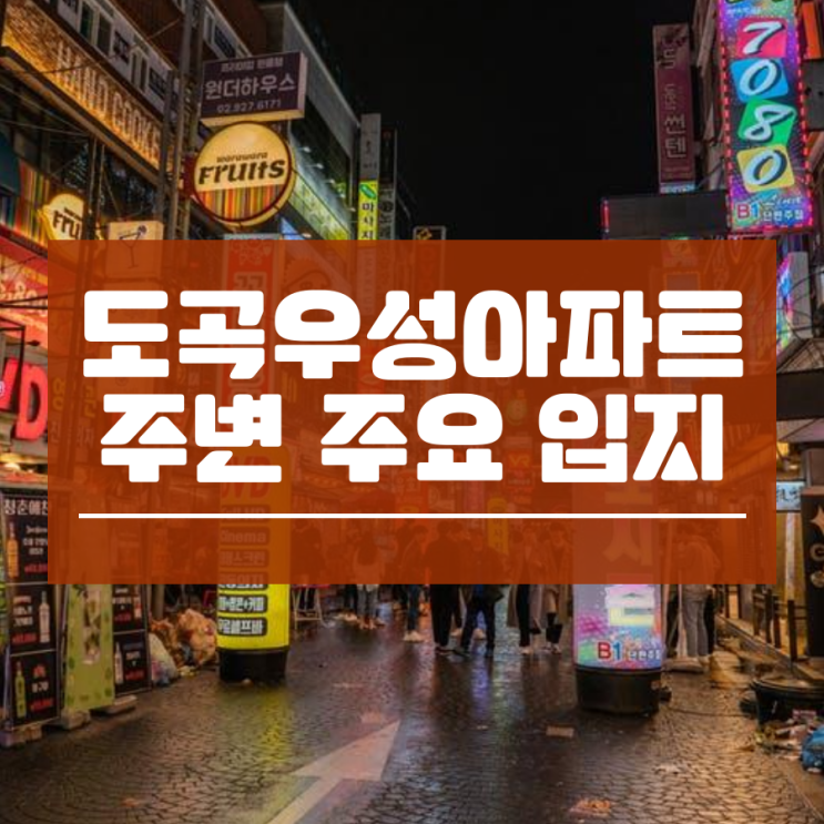 부동산재테크 도곡우성아파트 주변 주요 입지 네이버 블로그
