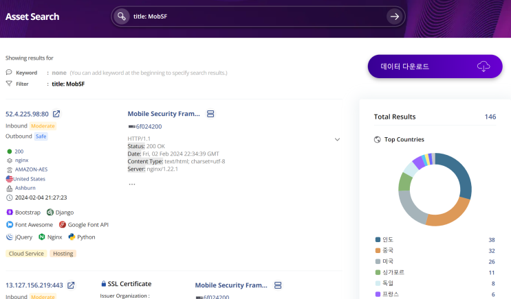 모바일 자동화 분석 프레임워크 MobSF 취약점 (CVE-2024-21633) 공개 및 OSINT 검색 : 네이버 블로그