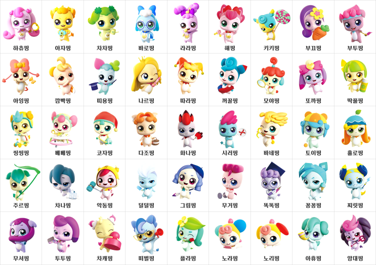 캐치 티니핑 시즌 1~5 모든 캐릭터 종류와 이름 총정리 했어요슈팅스타 추가 티니핑 도감 네이버 블로그