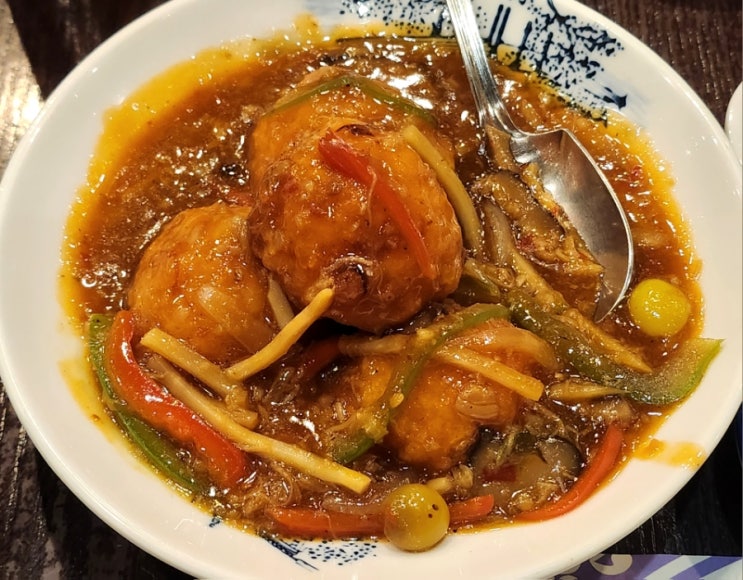 20240205(feat.크리스탈제이드 상하이 특선 코스B 어향동고, 소고기탕수육, 딴딴면) : 네이버 블로그