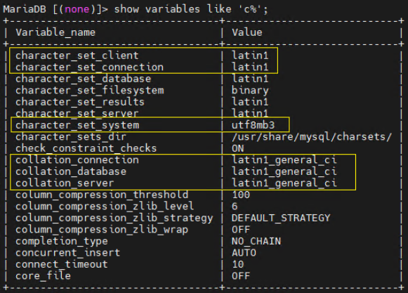 MariaDB / MySQL 한글 깨짐 : 네이버 블로그