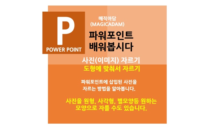 파워포인트ppt 사진이미지 자르는 방법 도형에 맞춰 자르기 네이버 블로그