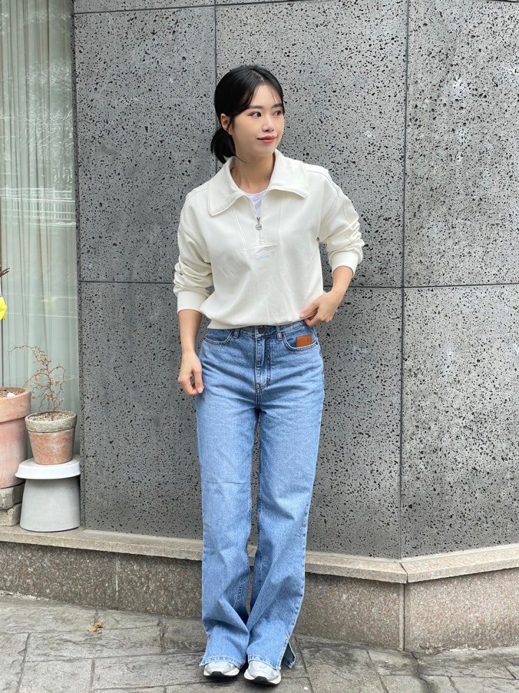 PVCS 프븏스 샌즈 슬릿 텍션지 데님 연청 S 후기 : 네이버 블로그