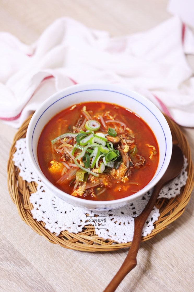 백종원 소고기 육개장 끓이는법 숙주 대파 육개장 만드는법 재료 네이버 블로그