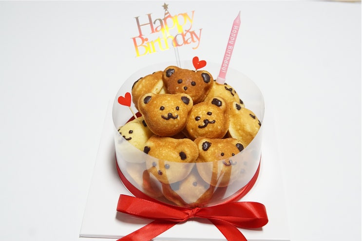 남편 생일 곰돌이 레몬 마들렌 케이크 만들기 자도르 레시피 큐커 에어프라이어아노마드 곰돌이 마들렌틀 사용 2024