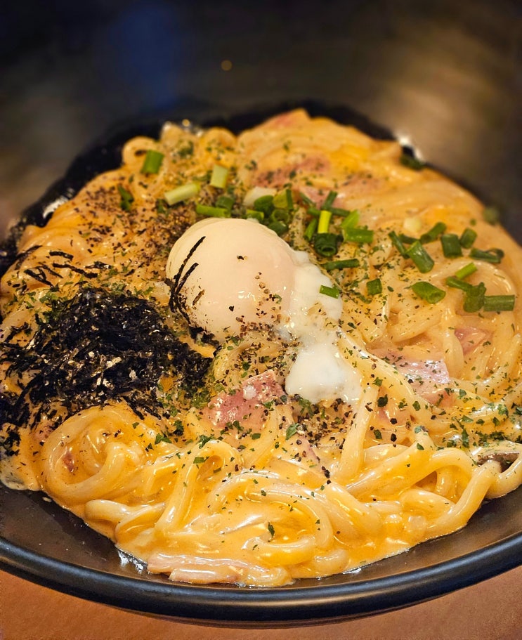 청라 꾸덕한 투움바파스타우동과 돈까스의 꿀조합, 긴자료코 청라점 : 네이버 블로그