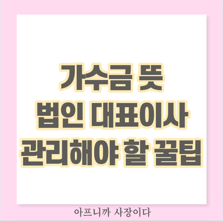 가수금 뜻≠가지급금 문제 법인사업자라면 미리 해결하기 네이버 블로그