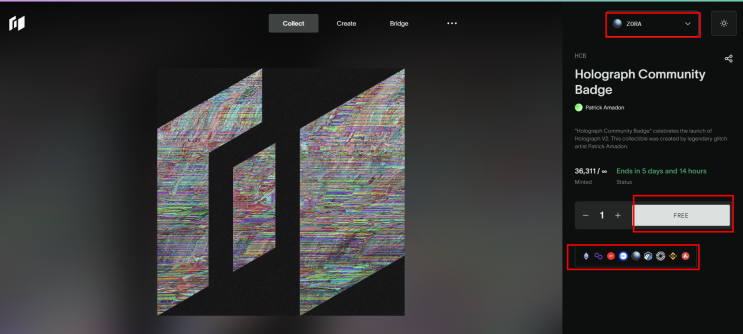 Holograph Airdrop 홀로그래프 NFT 프리민팅하기 : 네이버 블로그