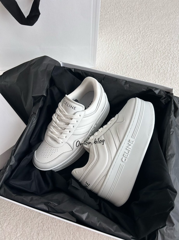 [Review]Celine - Wedge outsole block sneakers calfskin / 셀린느 / 웨지 아웃솔 ...