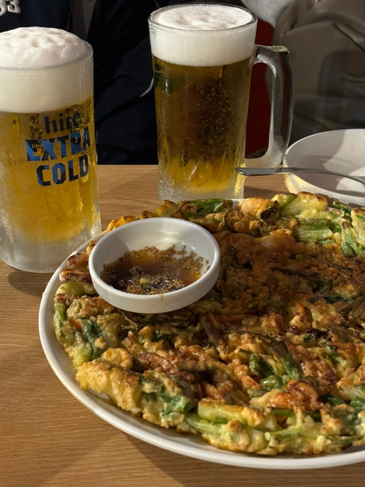 고터 한신치킨호프포차 분위기에서 맛보는 항아리수제비와 치킨 그리고 파전까지 네이버 블로그