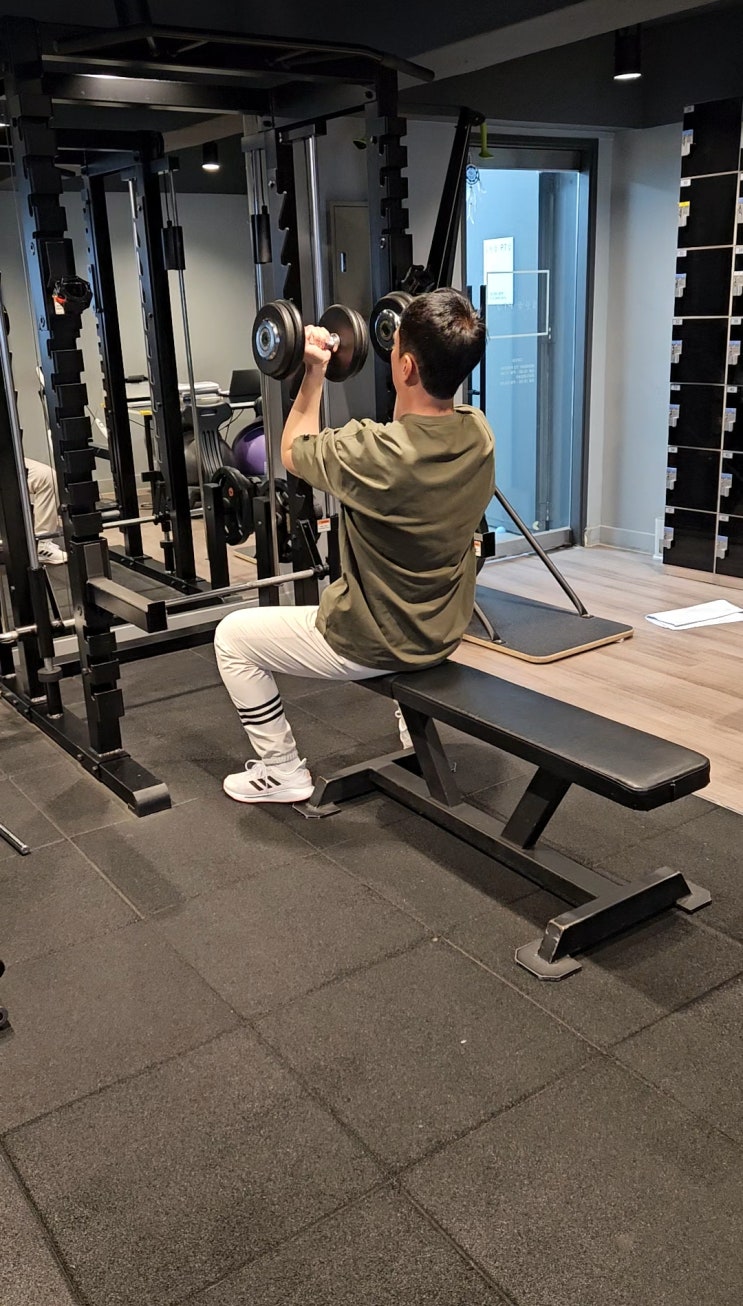도봉구 창동pt 김한솔pt샵 개인트레이닝 회원님 사진 창동역 개인피티샵 어깨근육 운동 아놀드프레스 네이버 블로그