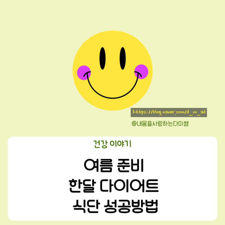 여름 준비 한달 다이어트 식단 성공 방법 네이버 블로그