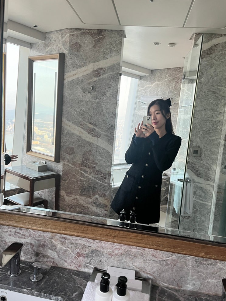 시그니엘 서울 2주년 기념일 호캉스 후기 프리미어 더블 욕실뷰 네이버 블로그