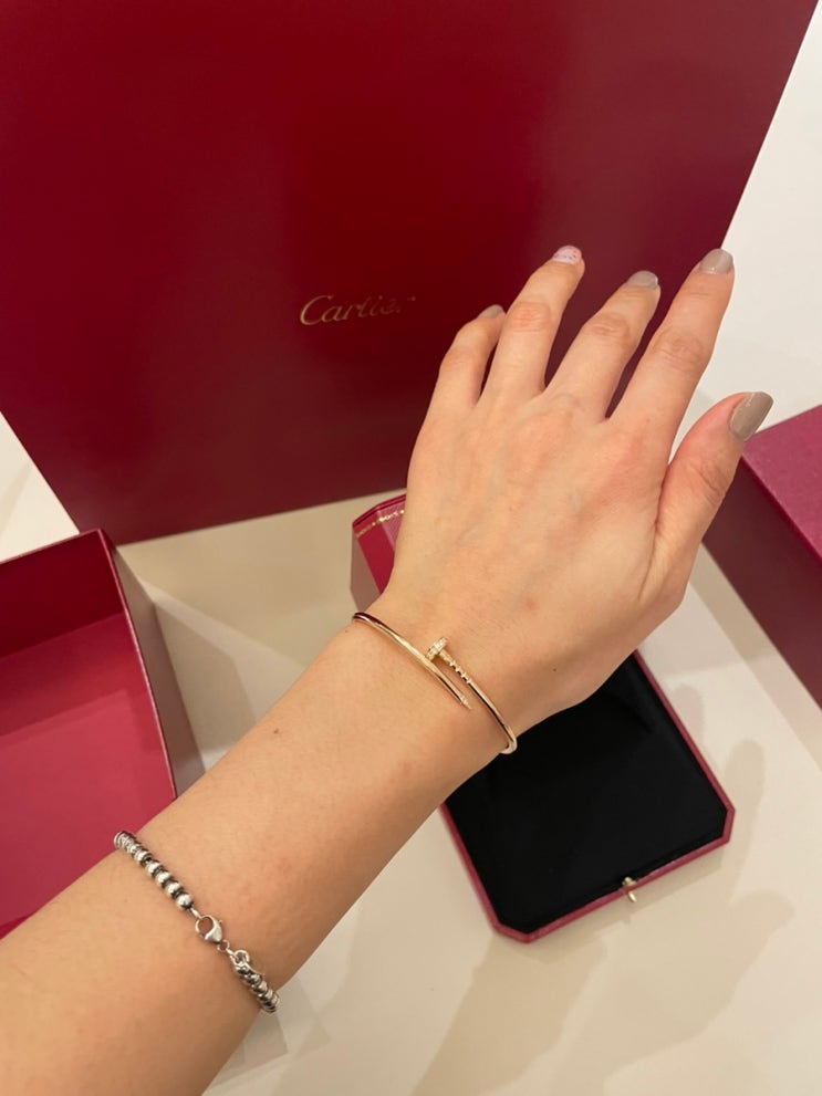 까르띠에 팔찌 저스트 앵끌루(못팔찌) 언박싱& 발롱블루 오버홀(배터리교체) : 네이버 블로그