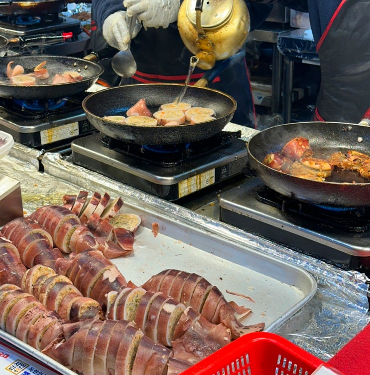속초중앙시장 맛집 추천 누룽지 오징어순대 서민갑부똑이네튀김 감자전 네이버 블로그
