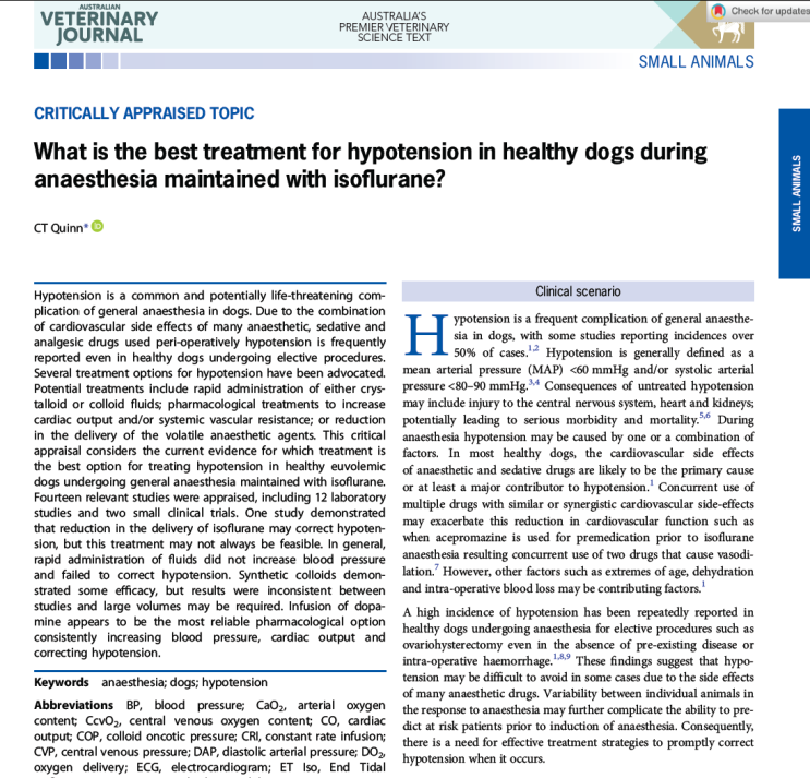 2024_What is the best treatment for hypotension in healthy dogs during ...