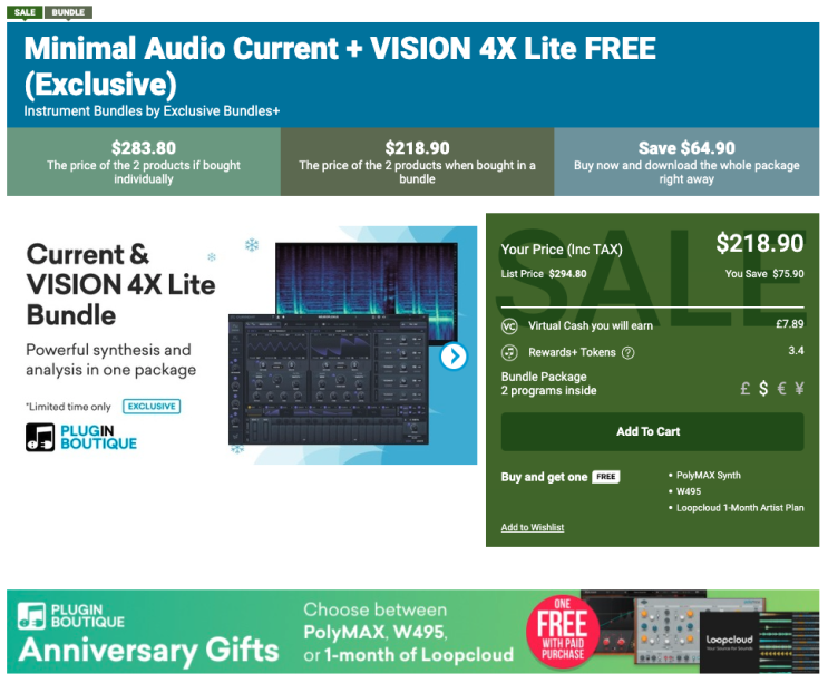기간한정 세일 minimal Audio CURRENT + VISION 4X lite $283 -> $218 (약30%할인 ...