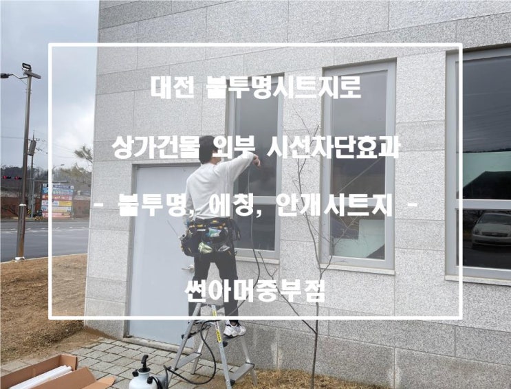 대전 불투명시트지안개시트지 에칭시트지 시공 효과는 바로 시선차단 및 사생활보호 네이버 블로그